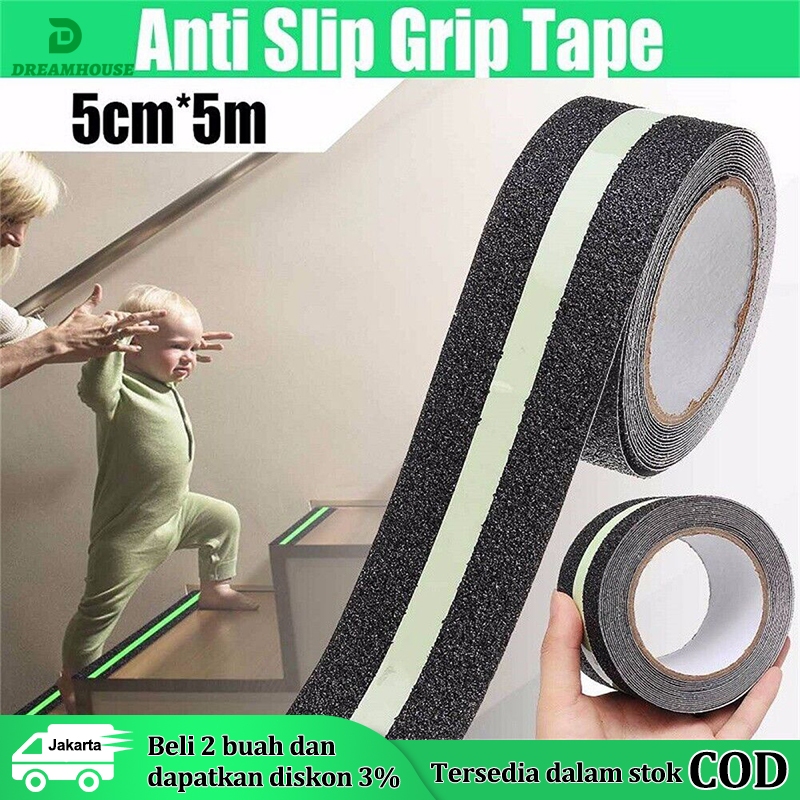 Jual 5CM*5M Lakban Fosfor lantai Anti slip Tangga Glow in the dark Safety Walk | Shopee Indonesia