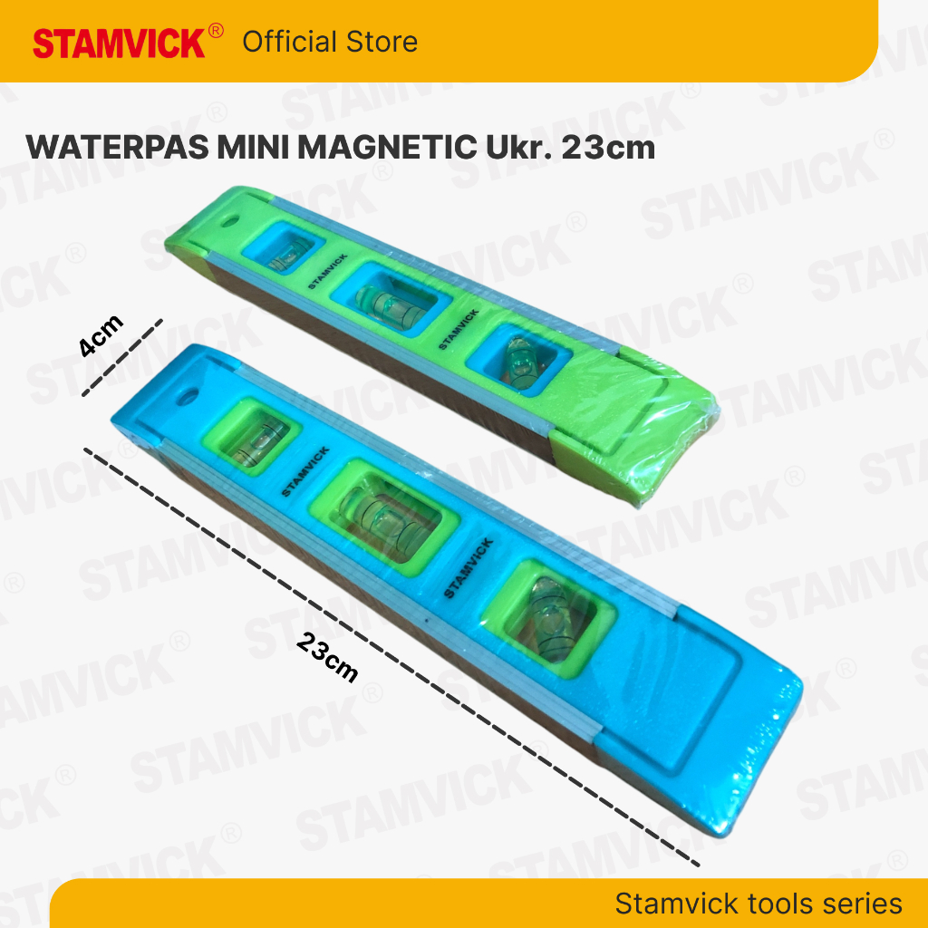 Jual Waterpass Magnet Mini Stamvick 9" - Penggaris Waterpass Kecil ...