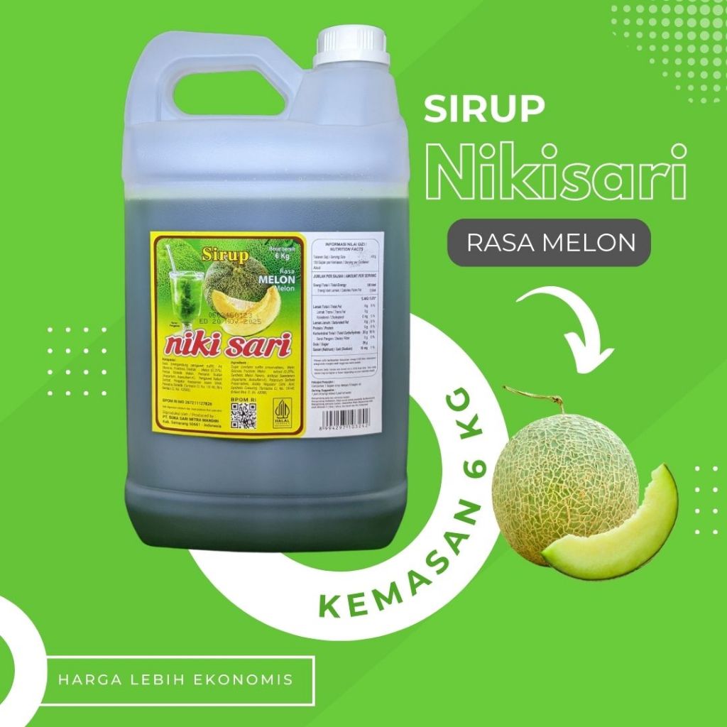 Jual Sirup Nikisari Jerigen 6 Kg - Sirup rasa buah segar | Shopee Indonesia