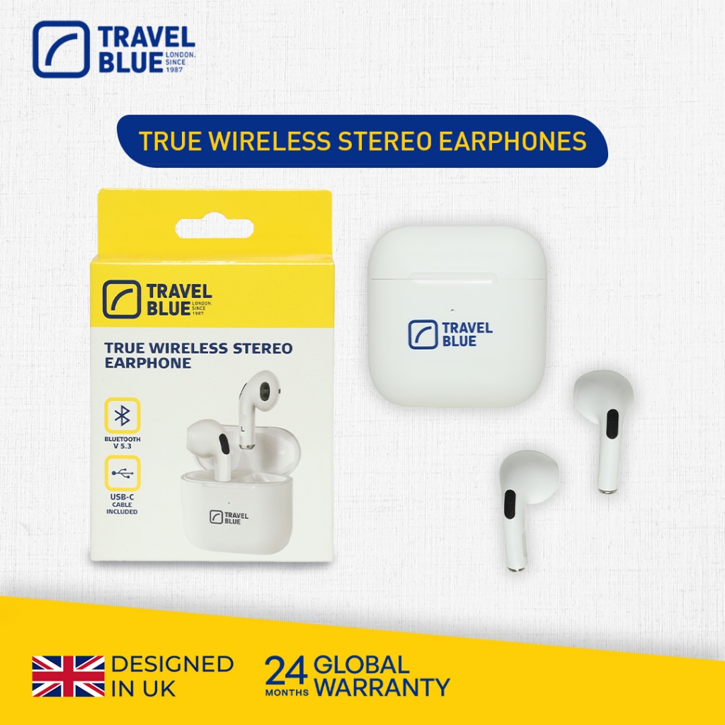 Jual Travel Blue TWS - True wireless Stereo Earphone TB547 | Shopee ...