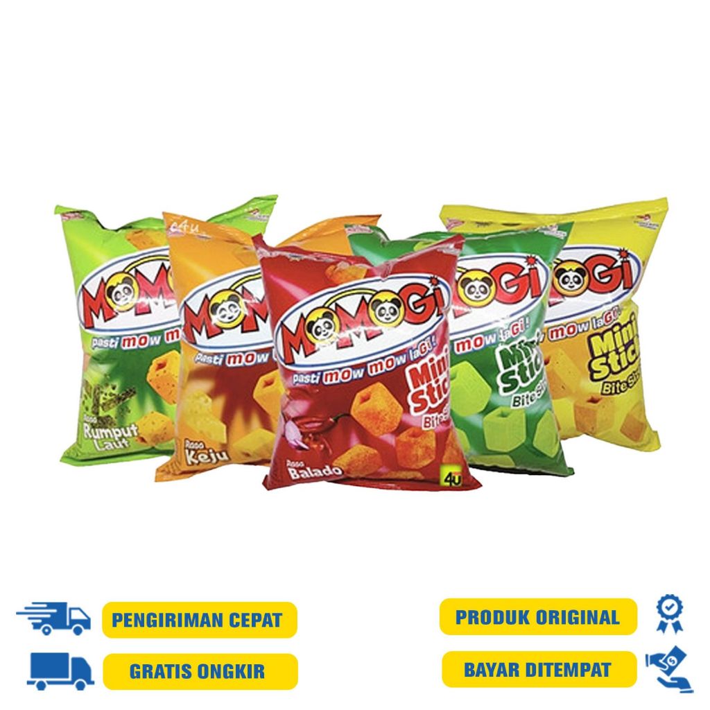 Jual Momogi Snack Mini Stick 70gr - Cocopandan / rumput laut / Coklat ...