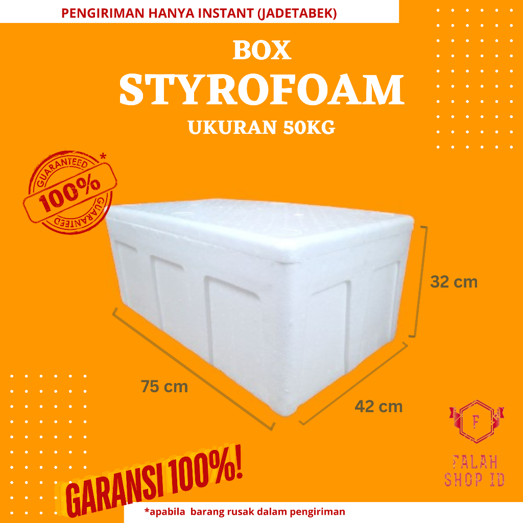 Jual STYROFOAM BOX AG 75 HARD 30 KG Sampai 50 KG 75 x 42 x 32 CM / Cargo / Container / Box Buah ...