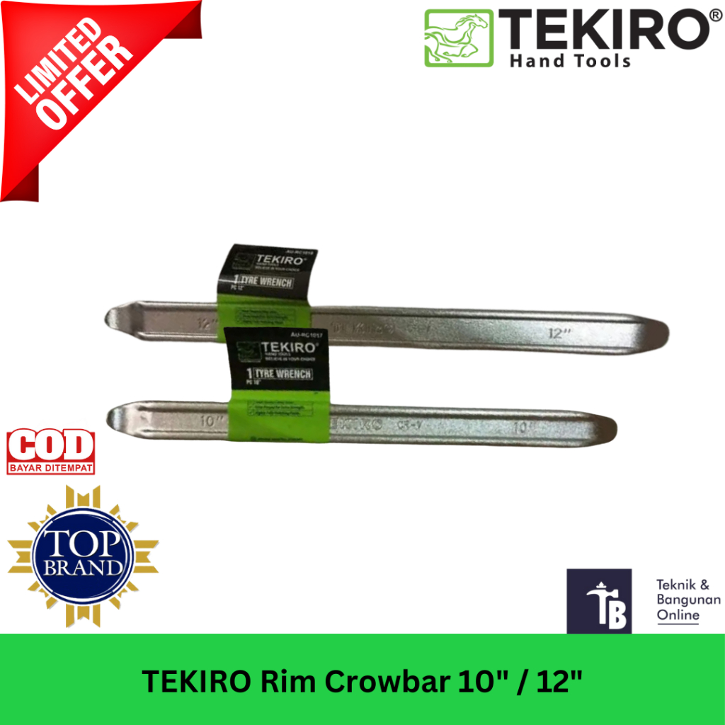 Jual TEKIRO Alat congkelan ban / Cukit ban / Rim Crowbar 10" 12" 1pcs ...