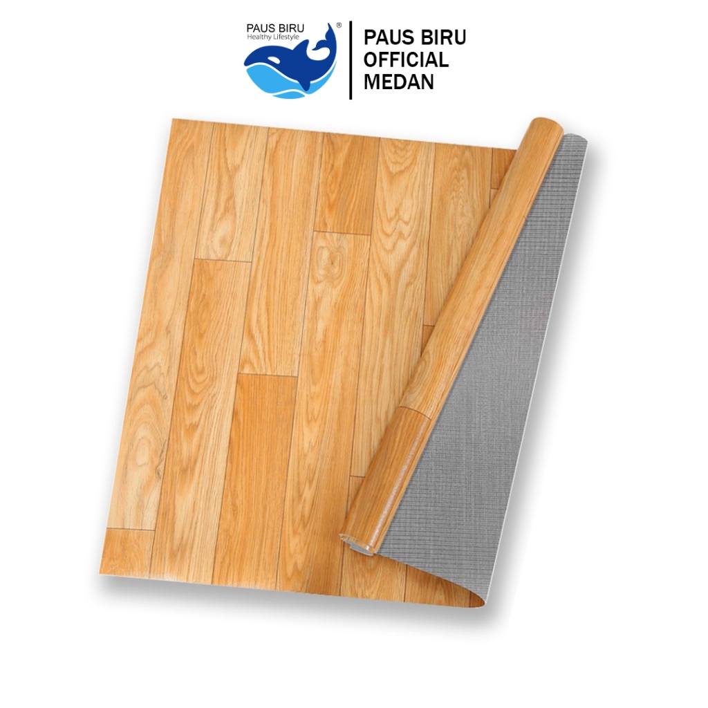 Jual Paus Biru -Karpet Lantai Vinyl Gulungan Kayu Tebal 0.7mm/dekorasi/lebar 2Meter Dijual Per ...
