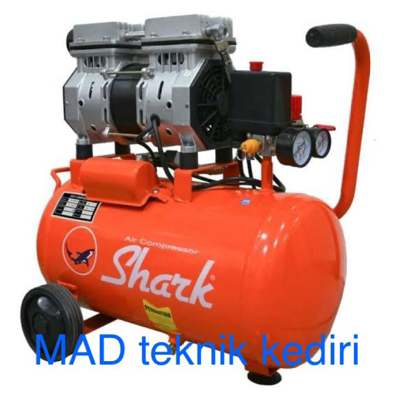 Jual Kompresor Listrik Oiless SHARK OV-1025 1 HP 25 Liter Silent Tanpa ...