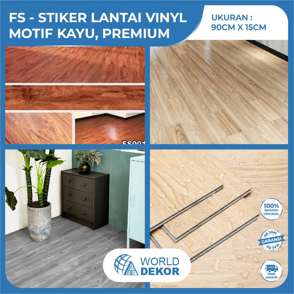 Jual Stiker Lantai Kualitas Premium Vinyl Stiker Lantai Kayu Kode FS ...