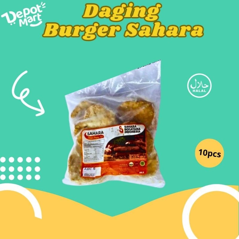 Jual Daging Burger Sahara Sapi Premium isi 10 Pcs | Shopee Indonesia