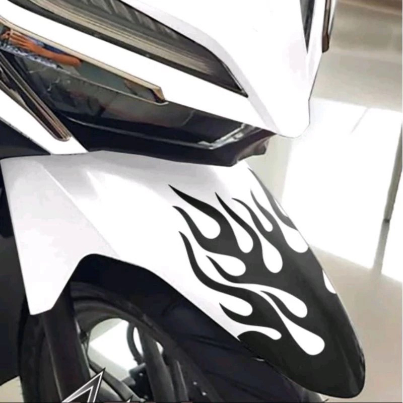 Jual Sticker Motor Spakbor Tribal Flame Api Anti Air - Sticker Motor ...