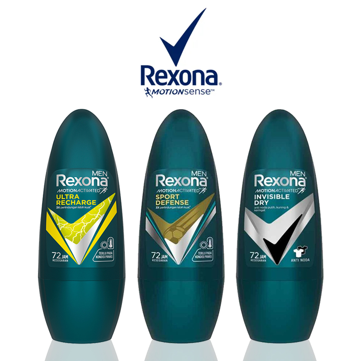 Jual REXONA Men Motion Activated Deodorant Roll On 45mL | Shopee Indonesia