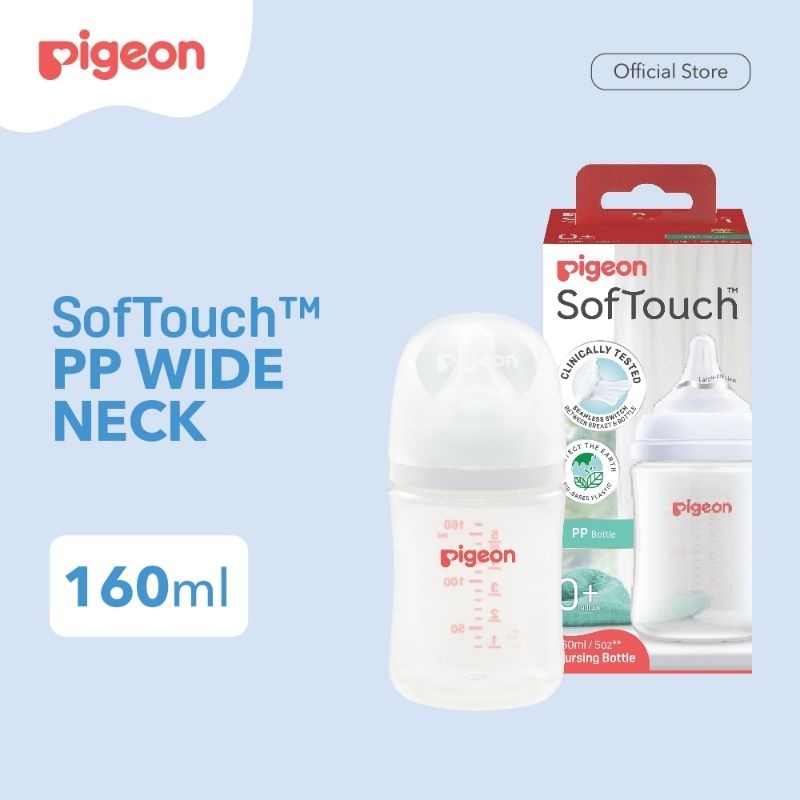 Jual [ BISA PILIH WARNA ] PIGEON BABY Soft Touch Peristaltic Plus PP Nipple Wide Neck 160ml ...