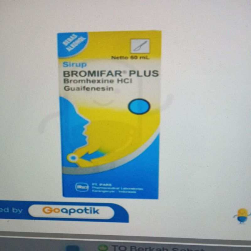 Jual BROMIFAR PLUS SYRUP 60 ML | Shopee Indonesia