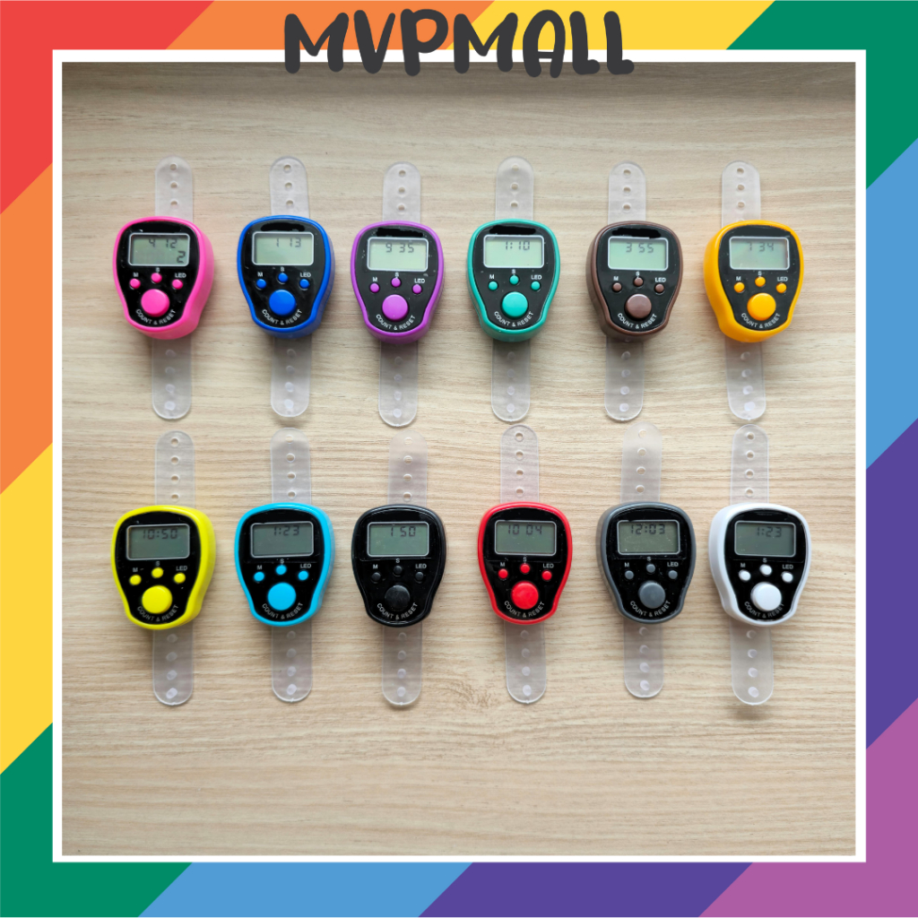Jual (Tanpa Kemasan) Tasbih Digital LED Jam Finger Counter Tally Alat ...