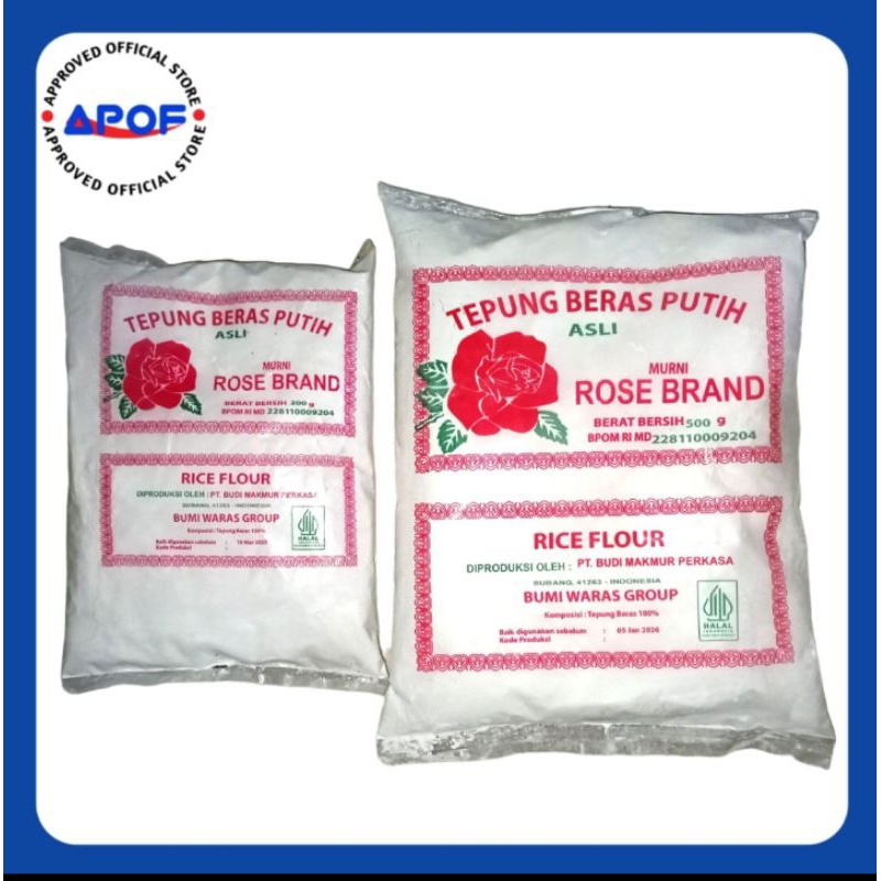 Jual Tepung beras rose brand kemasan 200 gr dan 500gr | Shopee Indonesia