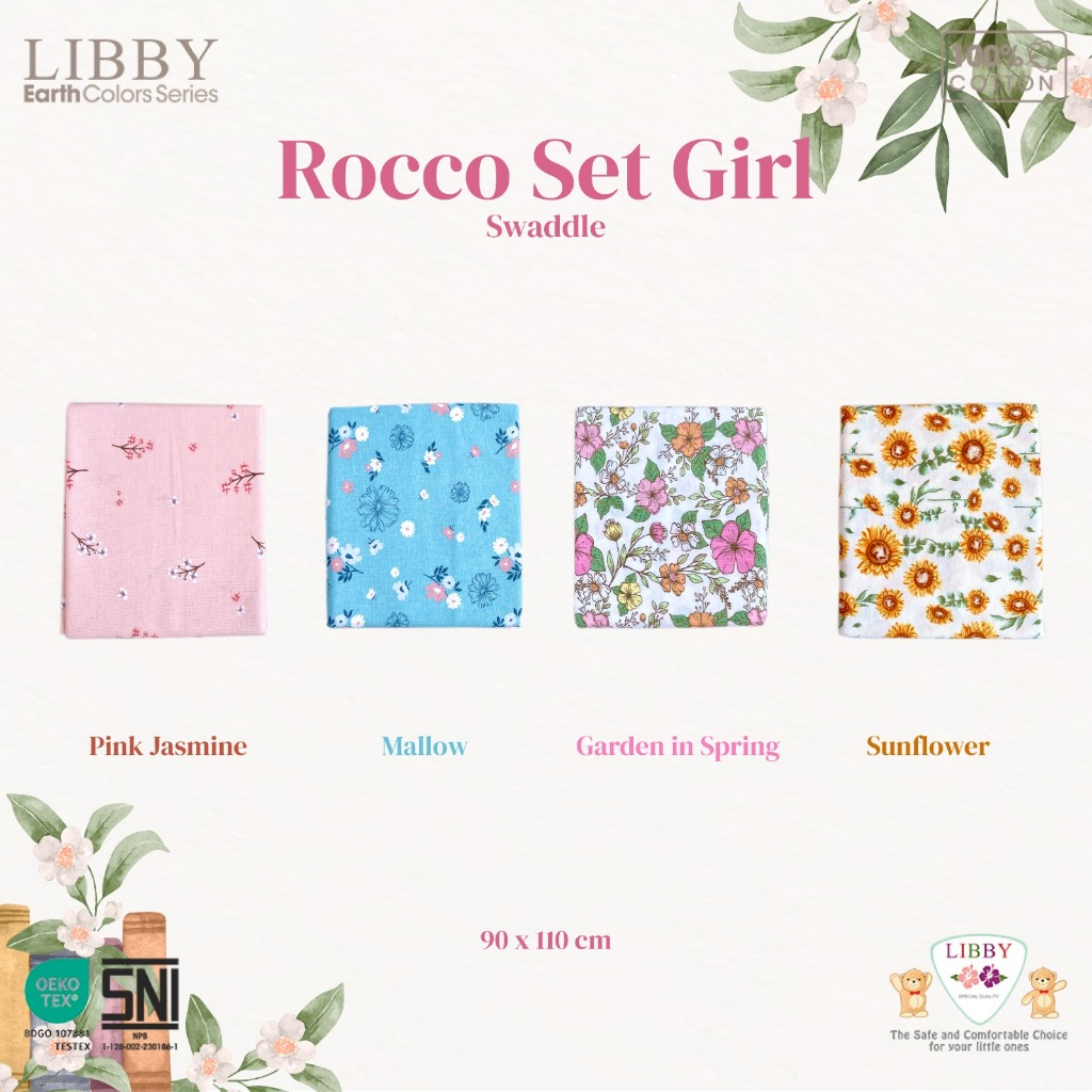 Jual LIBBY 1 PCS BEDONG LIBBY EARTH COLORS / BEDONG COTTON MOTIF ROCCO GIRL | Shopee Indonesia