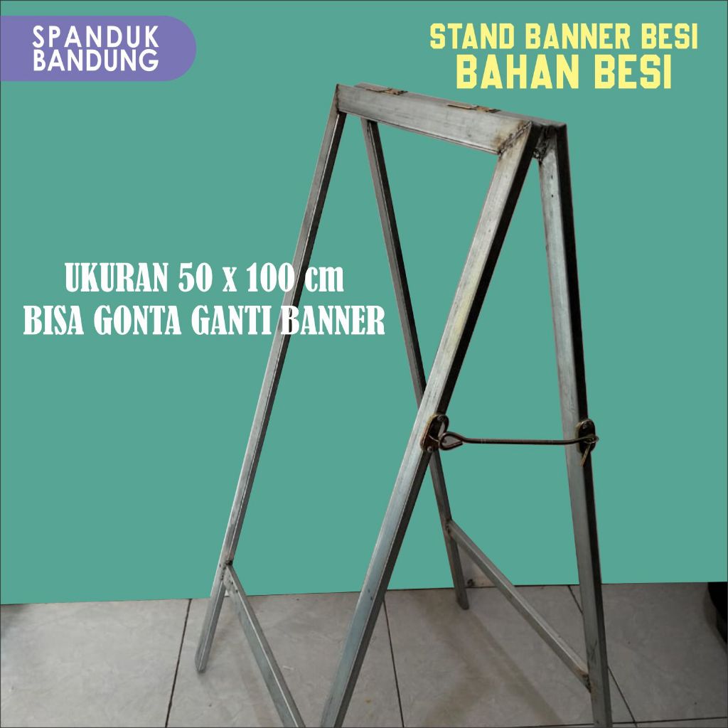 Jual STAND BANNER BESI / STAND BANNER JUALAN BAHAN BESI UKURAN 50 X 100 ...