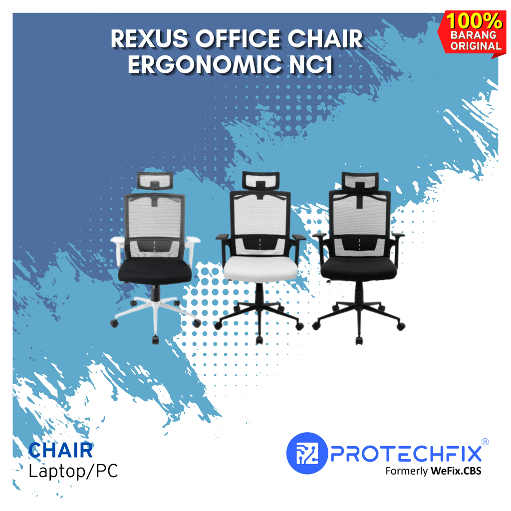 Jual REXUS OFFICE CHAIR ERGONOMIC NC1 | Shopee Indonesia