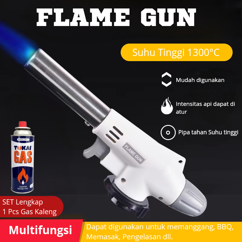 Jual SET Lengkap Dengan Gas Kaleng Flame Gun Gas Torch Blow Torch Kepala Las Pemantik Otomatis ...