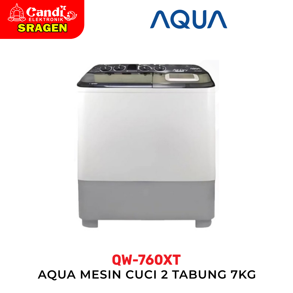 Jual AQUA Japan Mesin Cuci 2 Tabung 7 Kg - QW-760XT | Shopee Indonesia