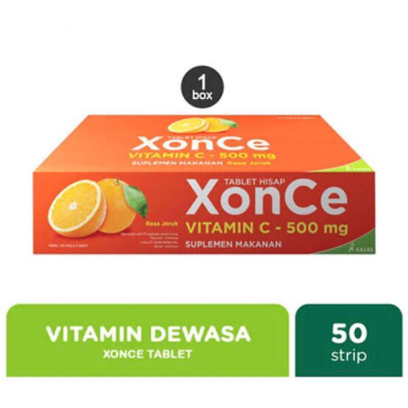 Jual Xonce Vitamin C Tablet Hisap 1 Box Isi 50 Strip (100 tablet hisap) | Shopee Indonesia