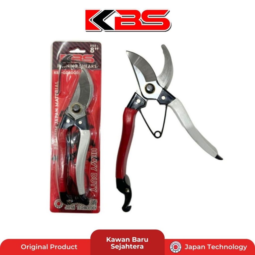 Jual KBS Gunting Dahan Pohon Gagang Besi Merah Putih Japan Technology ...