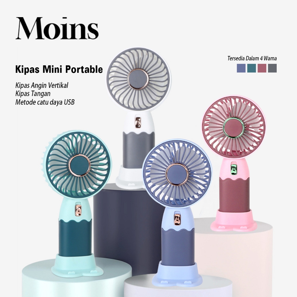 Jual Kipas Angin Mini Portable 2in1 Kipas Genggam Lucu USB Untuk Travel ...