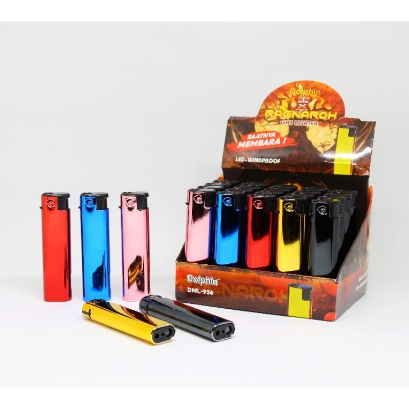 Jual Korek Api Gas Bara Senter Dolphin DML 956 isi 25 pcs | Shopee ...