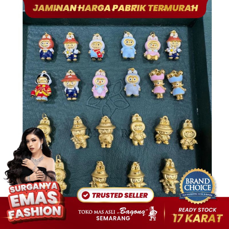 Jual LIONTIN / CHARM LABUBU EMAS 24K HK HONGKONG 999% - ASLI BAGONG ...