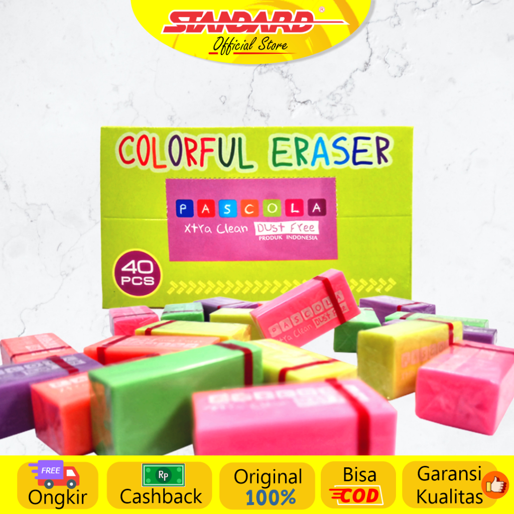 Jual Standard - Pascola Colorful Eraser ( Penghapus / Setip Pensil ...