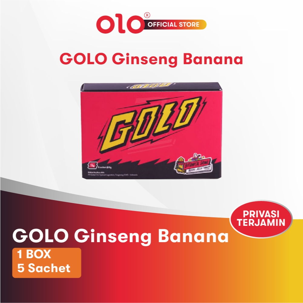 Jual GOLO Ginseng Botanical Banana 1 Box Isi 5 Sachet Mister Golo ...