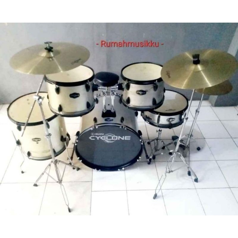 Jual Drum Set Cyclone lengkap Tinggal Pakai termasuk Kursi Drum ...