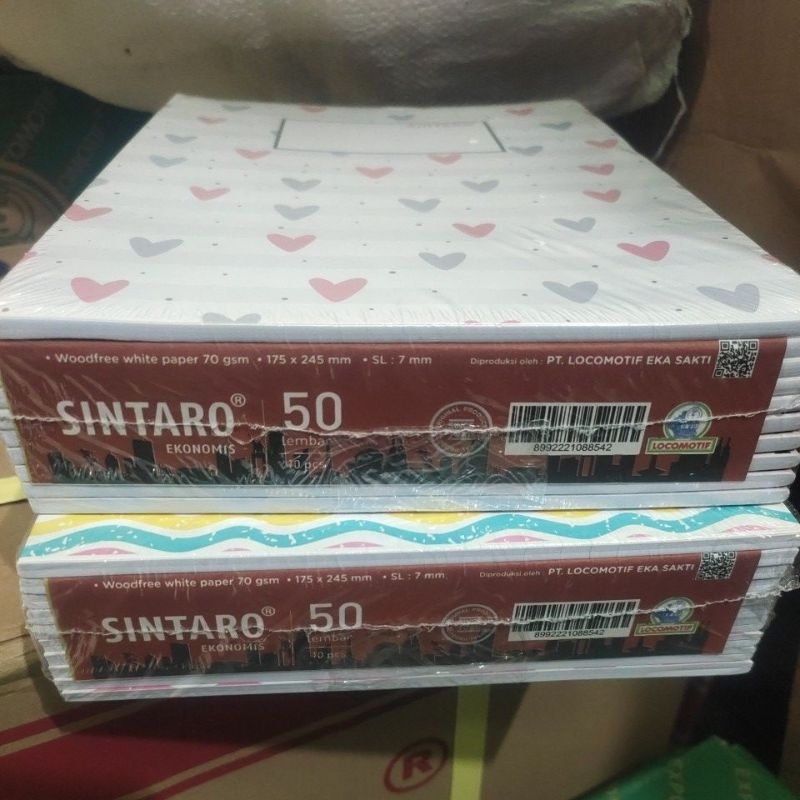 Jual buku tulis sintaro ekonomis 50 lembar / pack | Shopee Indonesia