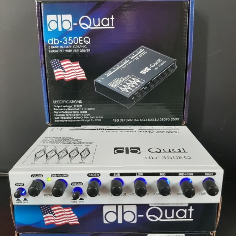 Jual Pre Amp Parametrik Audio Mobil Db-350EQ Equalizer Mobil PreAmp DB ...