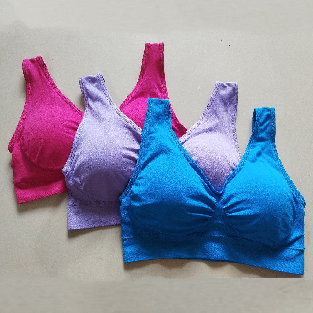 Jual JAPAN BRA 3pcs Sport Bra Wanita Jumbo Bra Olahraga Tanpa Kawat ...