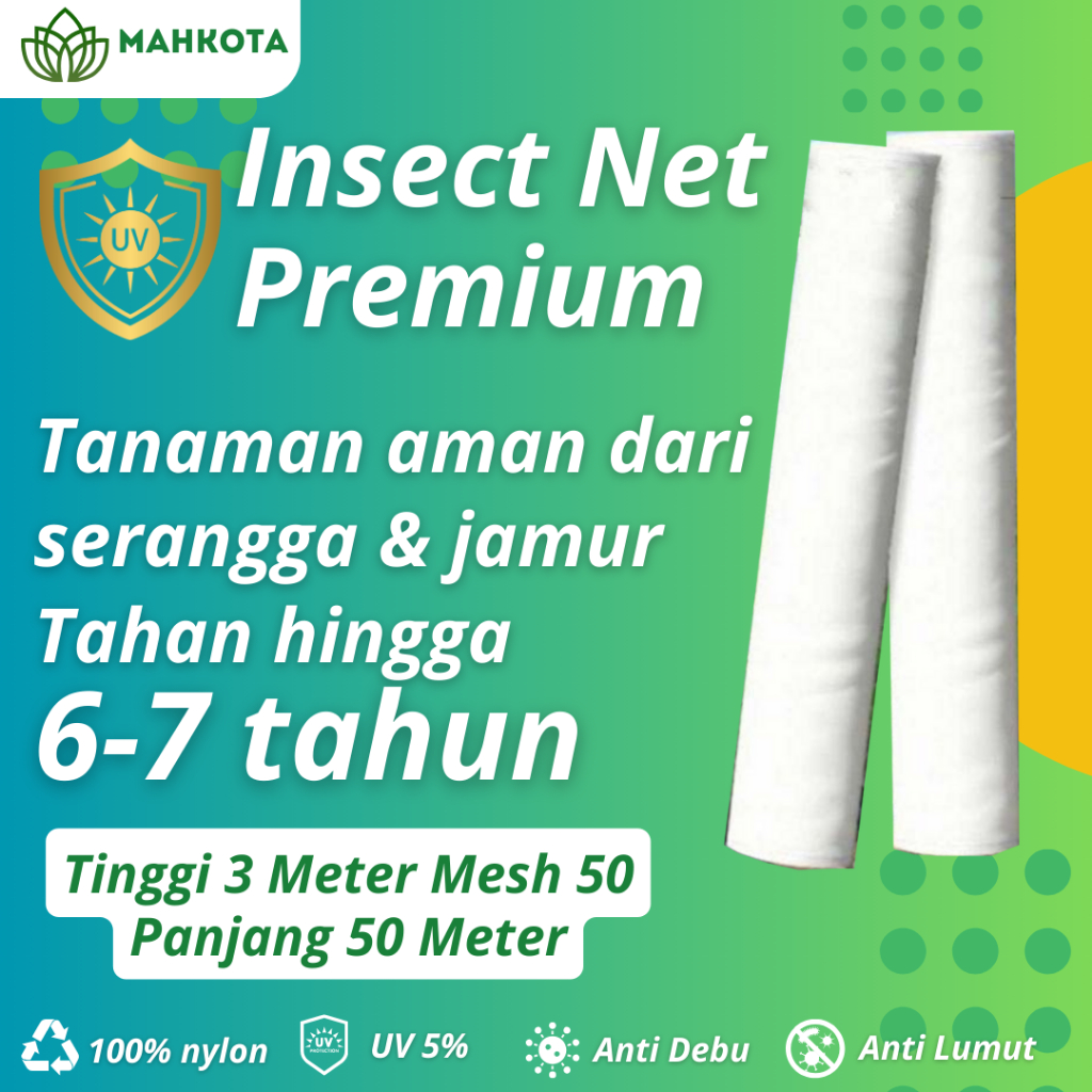 Jual Insect Net Putih Mesh 50 Tinggi 3 Meter Panjang 50 Meter | Shopee ...