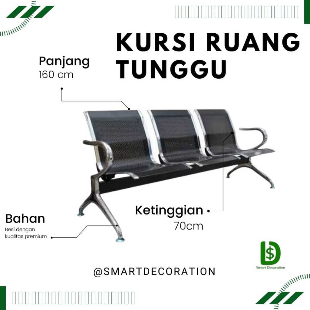 Jual Kursi Tunggu Pasien Stainless 3 Baris Cocok Untuk Rumah Sakit ...