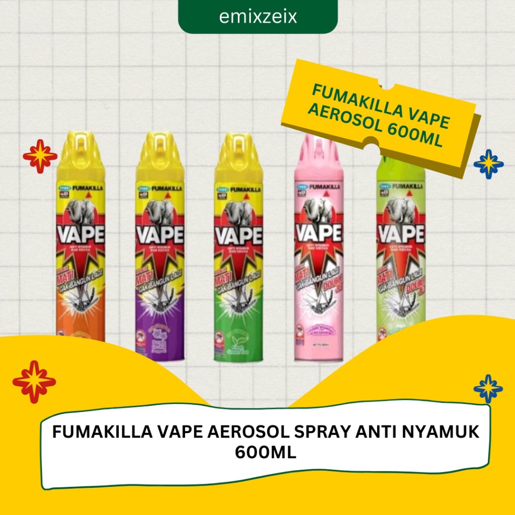 Jual Fumakilla Vape Aerosol Obat Anti Nyamuk Dan Kecoa Kaleng Semprot ...