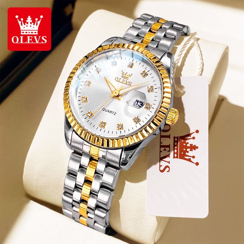 Jual OLEVS Jam Tangan Wanita Anti Air Original Stainless Steel Kecil ...