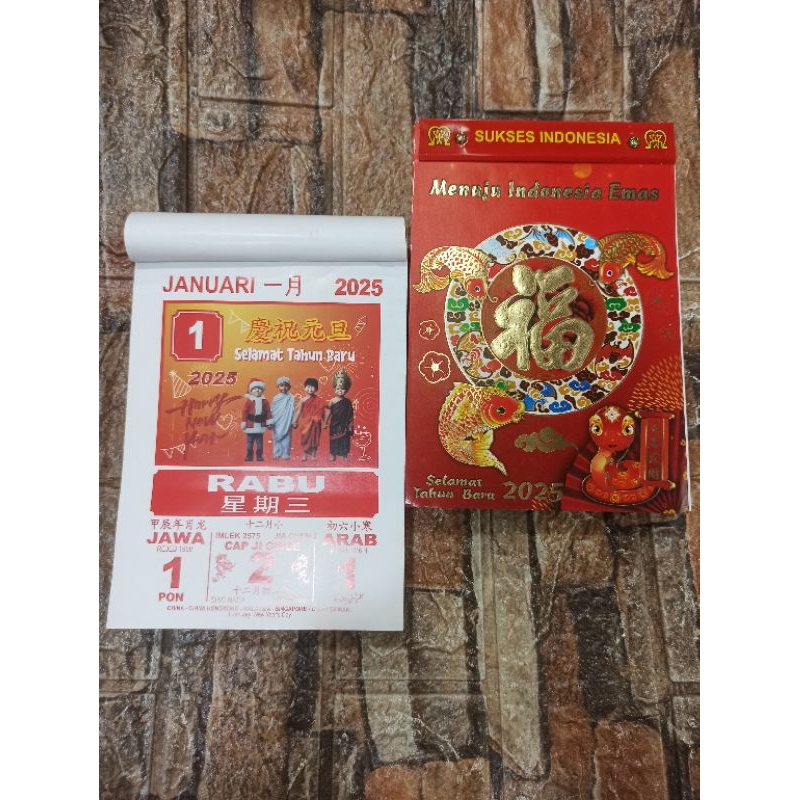 Jual kalender harian sobek ukuran sedang 2025 komplit | Shopee Indonesia