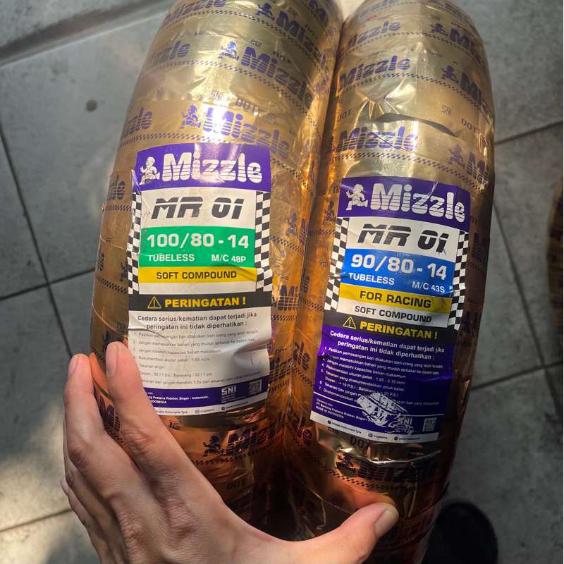 Jual BAN MIZZLE MR01 RING 14 UKURAN 90/80 DAN 100/80 SEPASANG | Shopee ...