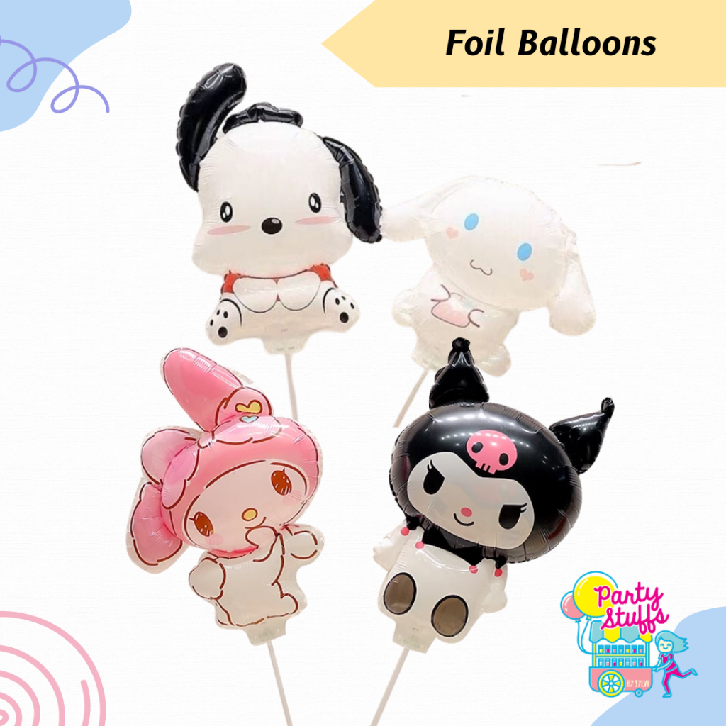 Jual Foil Balloon Stick | Balloon Karakter Sanrio | Balloon Kuromi ...