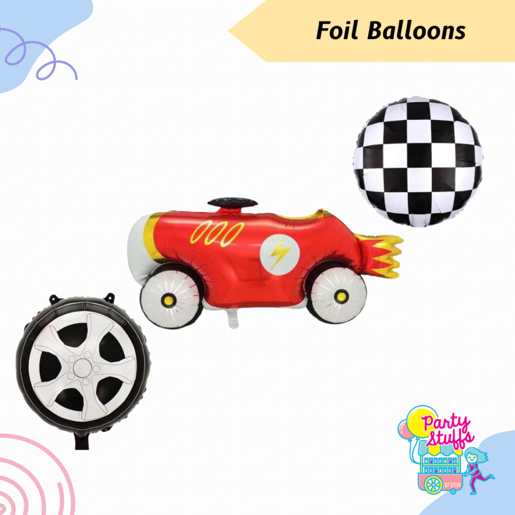 Jual Foil balloon mobil balap / Foil balon roda mobil / Mobil racing ...