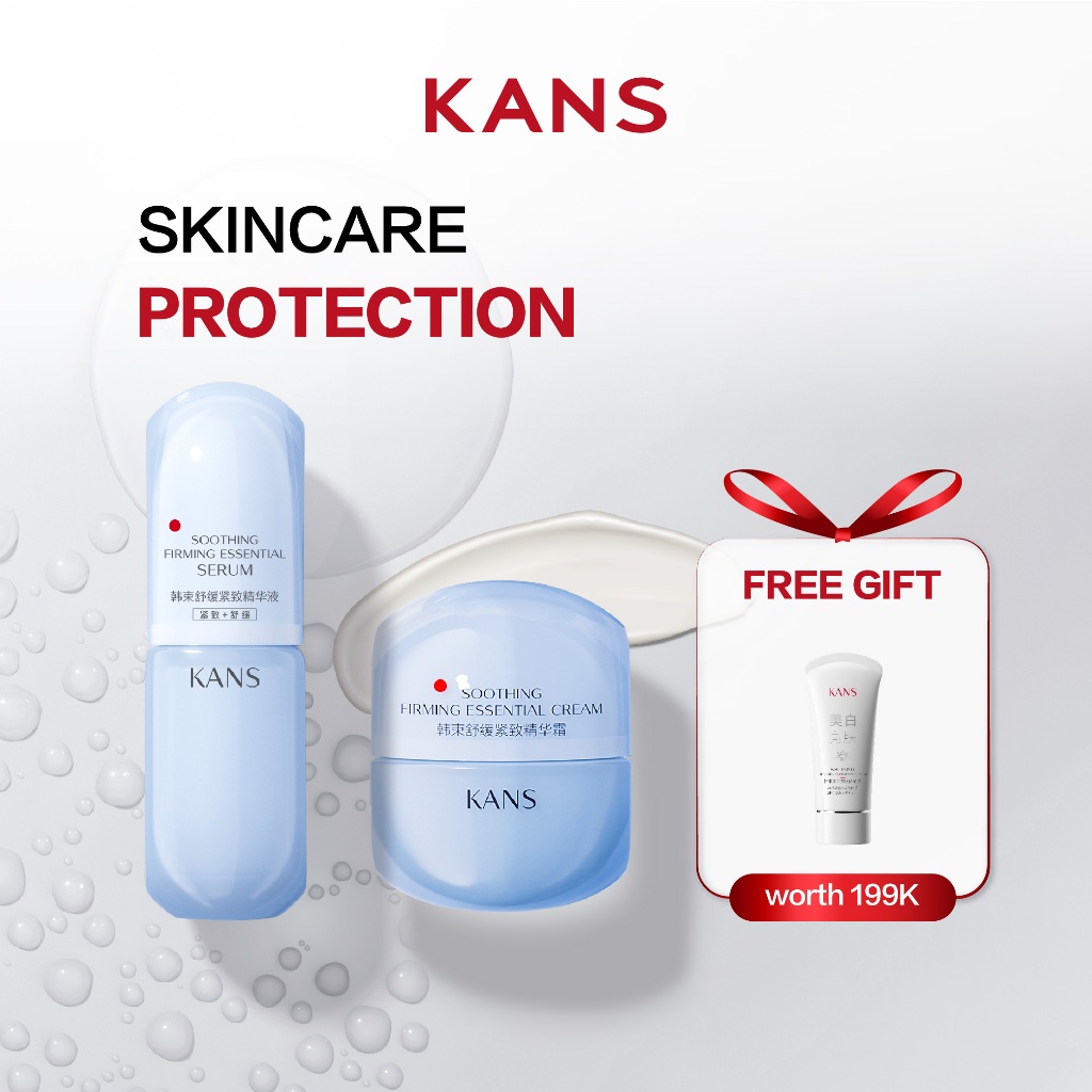 Jual KANS Skin Barrier Protection Blue Serum + Blue Cream Free ...
