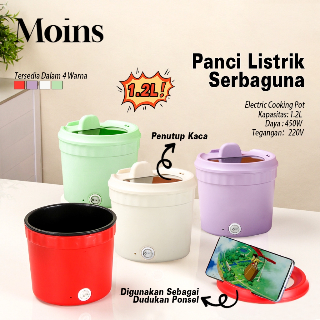 Jual Panci Listrik Portable Serbaguna 1.2L Anti Lengket Mini Rice ...