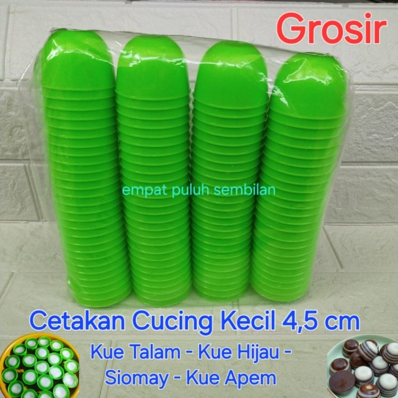 Jual Grosir 12 lusin cetakan cucing kecil 4,5cm - cetakan kue hijau ...