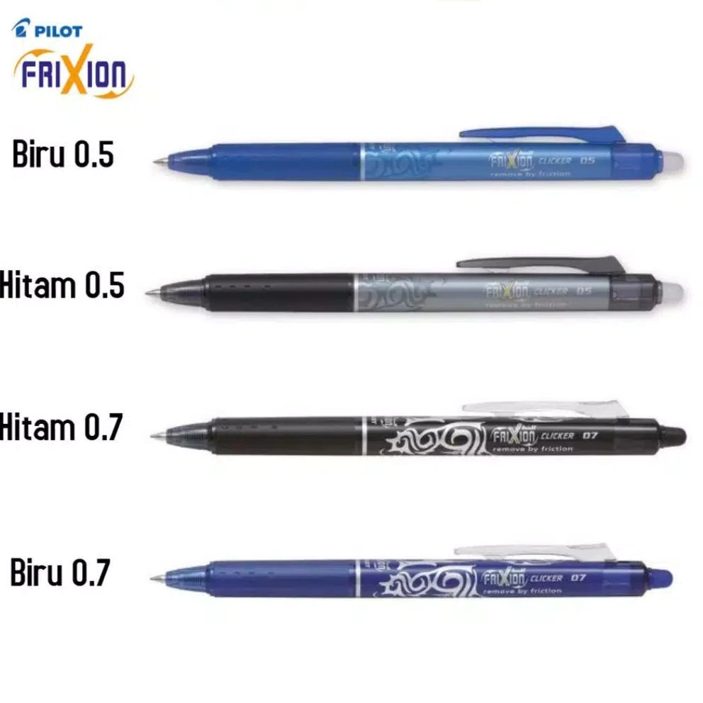 Jual PILOT - PULPEN FRIXION WARAN HITAM BIRU 0.7mm / PULPEN PILOT BISA ...
