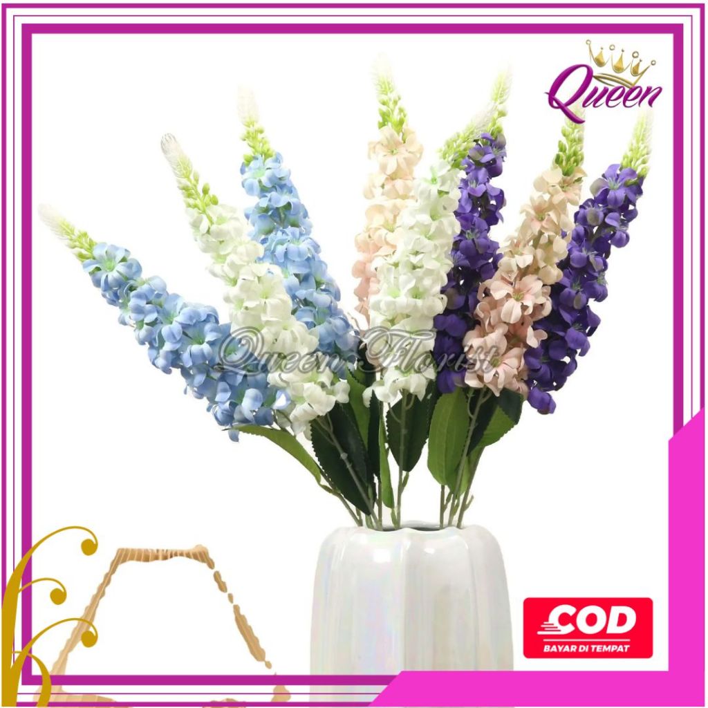 Jual 1TANGKAI PANJANG BUNGA HYACINTH OVAL 74CM HYACINTH GERIGI ...