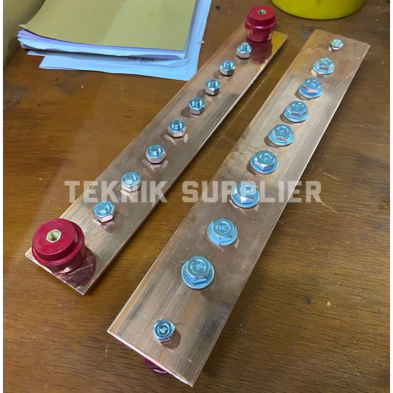 Jual busbar tembaga custom 6mm x 50mm x 400mm full tembaga murni ...