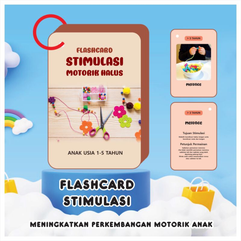 Jual Flash Card Stimulasi Motorik Halus untuk Anak dan Bayi Kartu ...