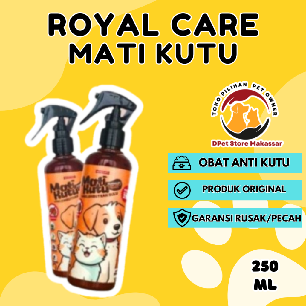 Jual Royal Care Mati Kutu Spray 250ml Obat Anti Kutu Hewan | Shopee ...