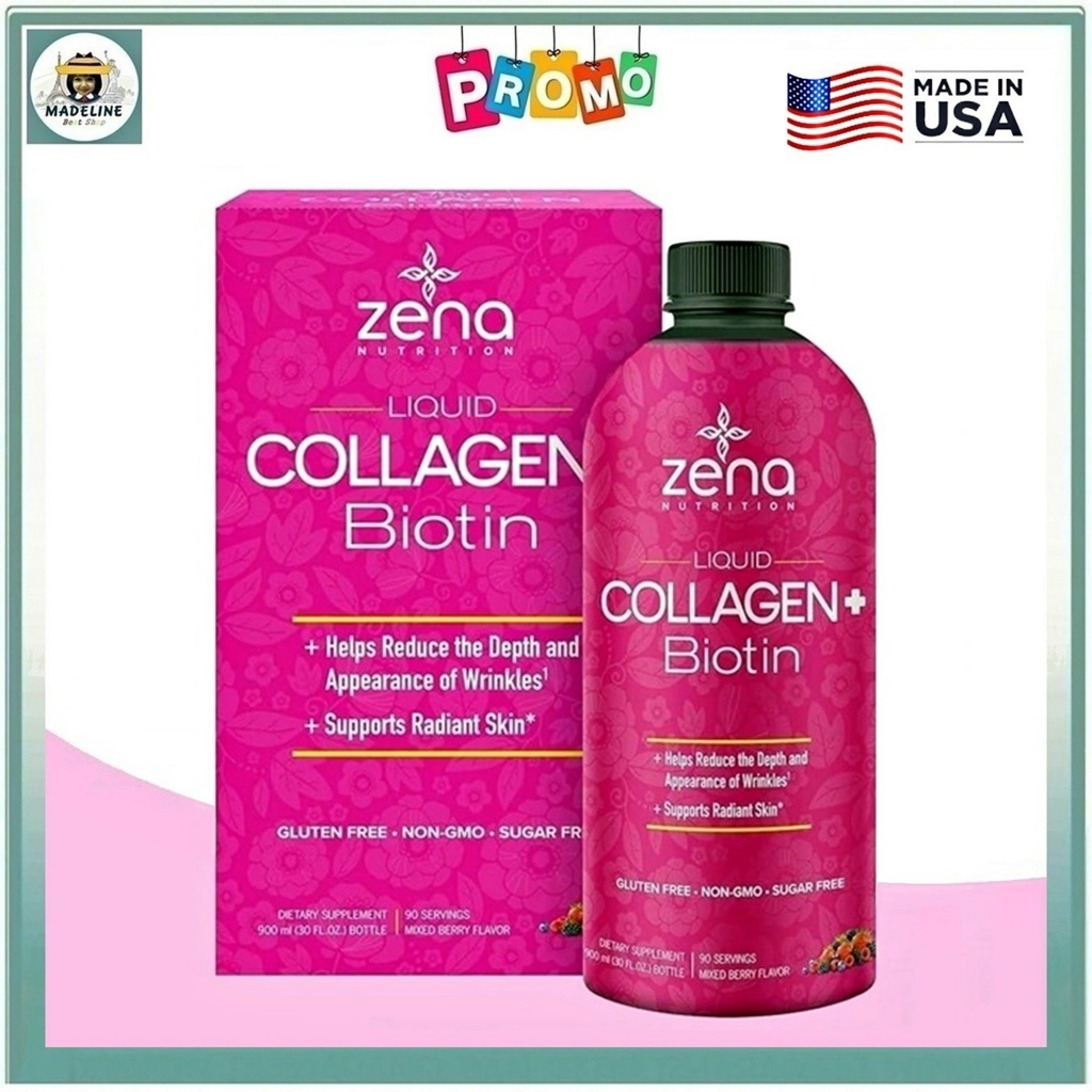 Jual ZENA Nutrition | Liquid Collagen+Biotin | Berry Flavor 900 ml ...